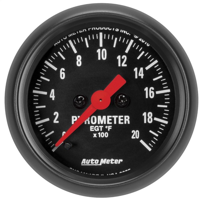 Autometer Z Series 52mm 2000 Degree Pyrometer (EGT) Gauge » Evolution ...
